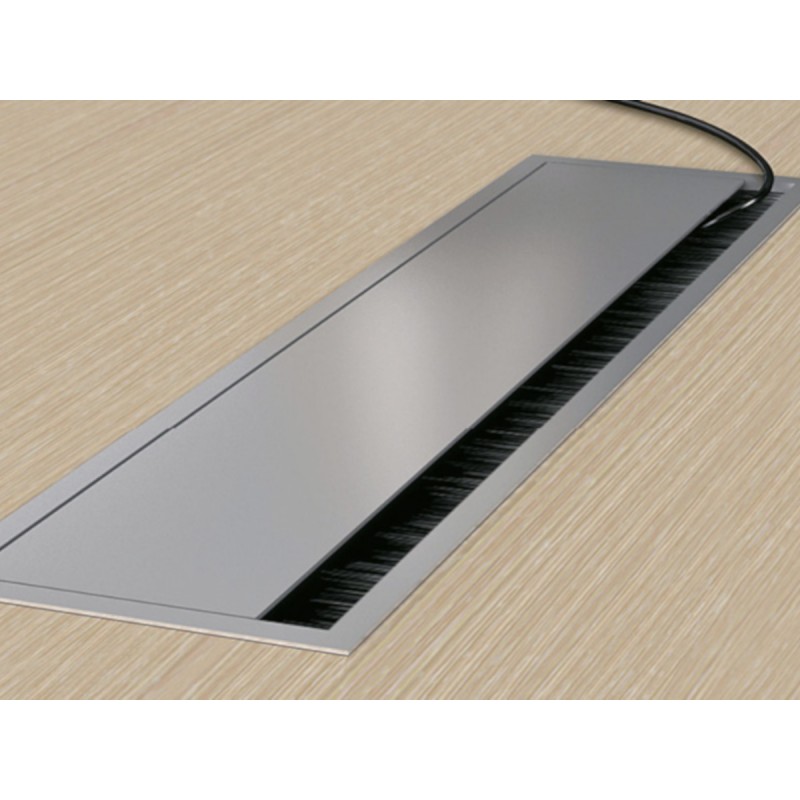 Bachmann Loop Square cable outlet 120x240mm, silver (930.320)